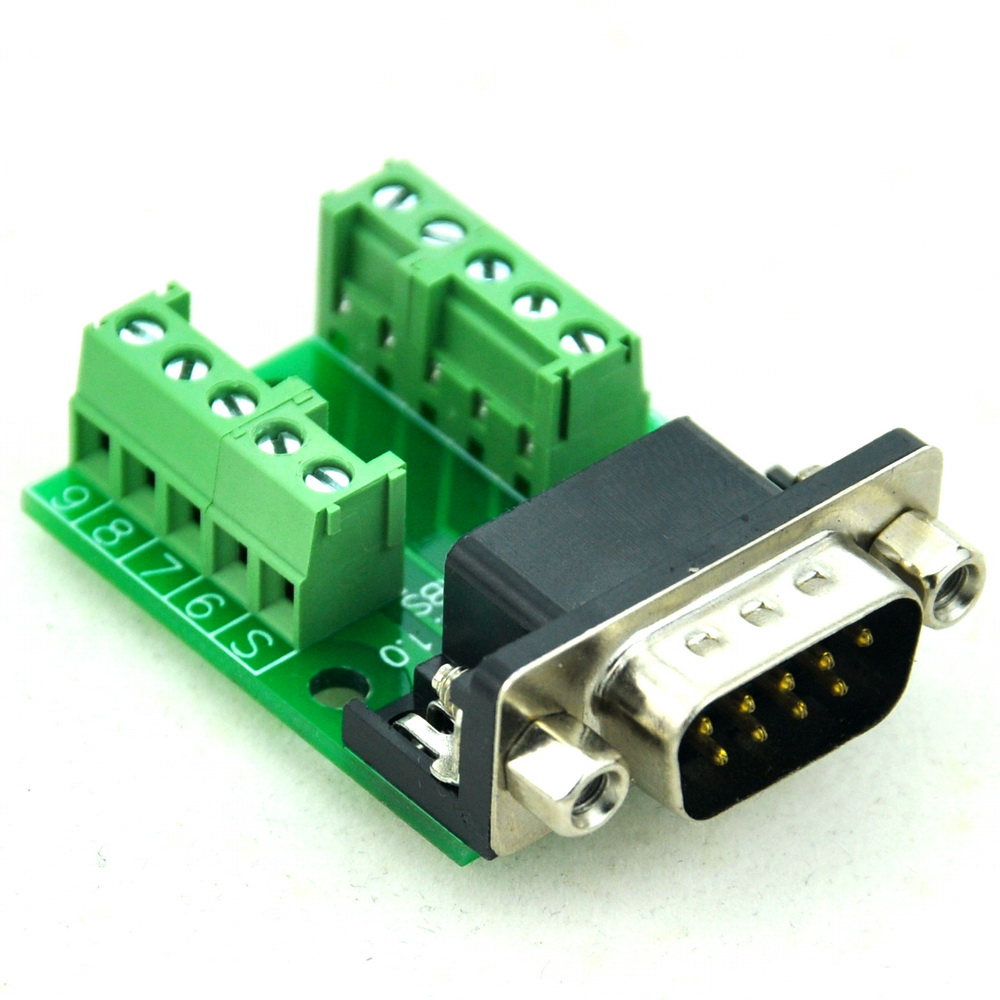 CZH-LABS Slim Right Angle D'SUB DB9 Male Header Breakout Board Module ...