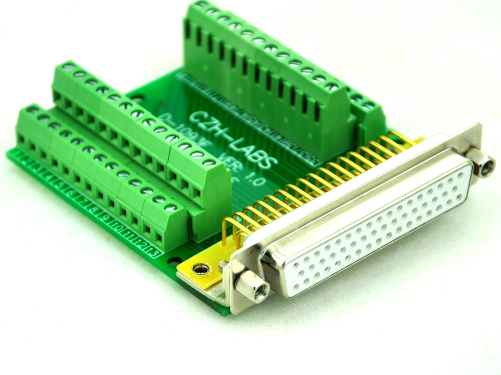 CZH-LABS Slim Right Angle D'SUB DB50 Female Header Breakout Board ...