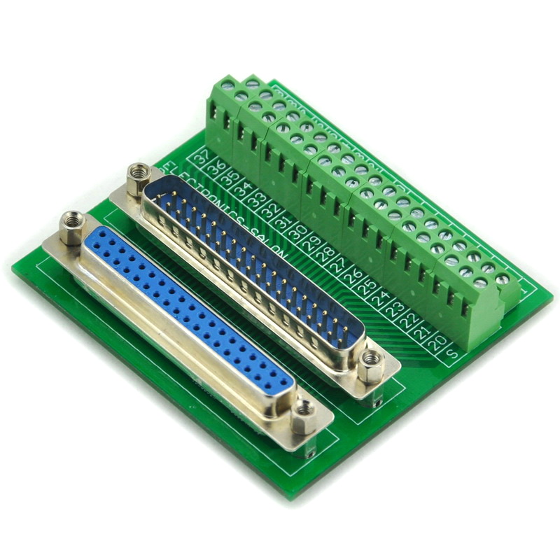 ELECTRONICS-SALON D-SUB DB37 Male/Female Header Breakout Board, DSUB ...
