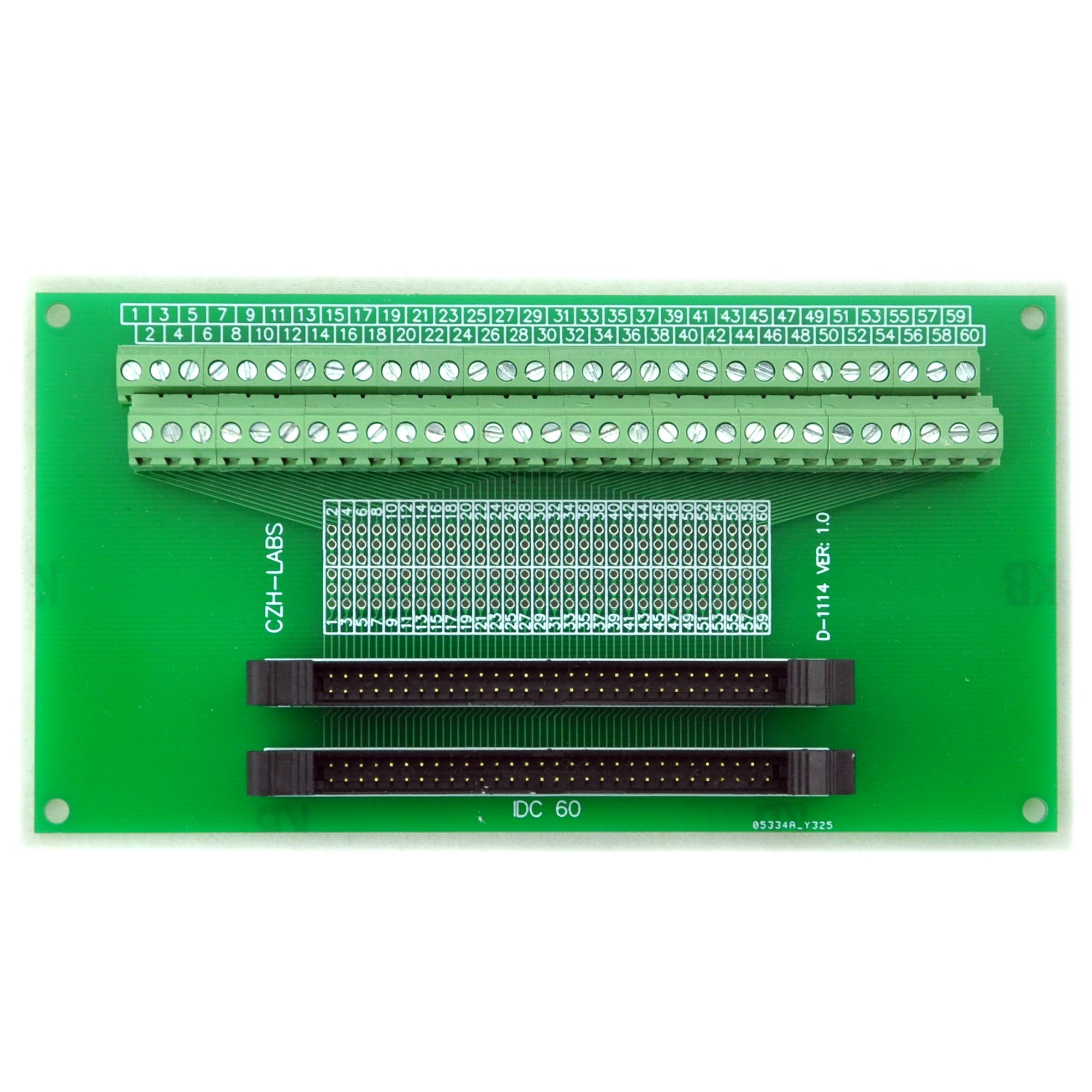 CZH-LABS Dual IDC-60 Pitch 2.0mm Male Header Terminal Block Breakout ...