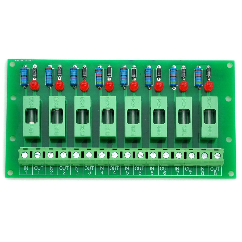 Electronics-Salon 100~250VAC 8 Channel Fuse Board, with Fuse Fail ...