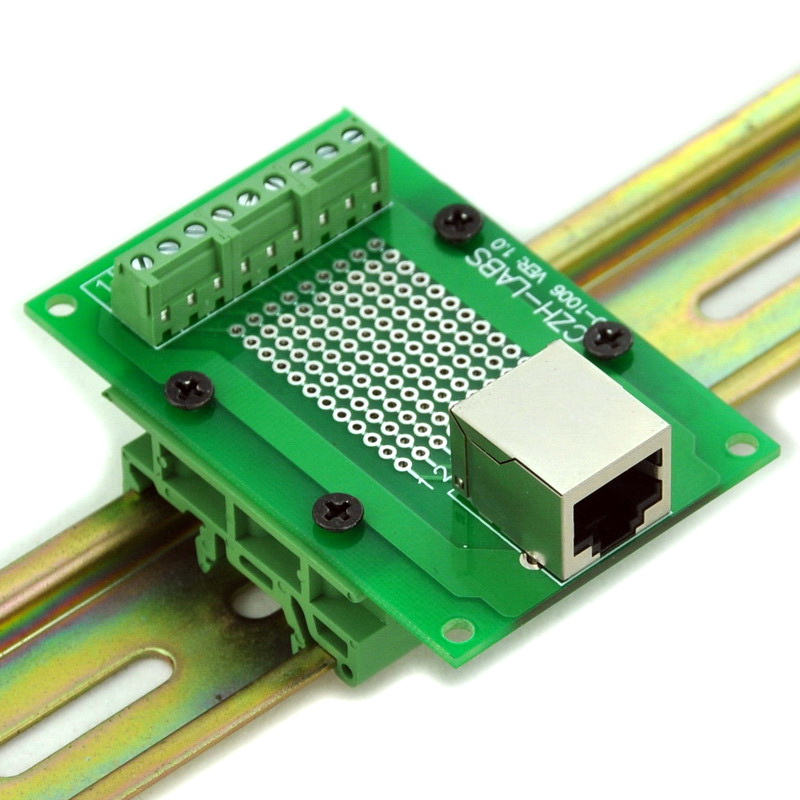 CZH-LABS RJ45 8P8C Interface Module with Simple DIN Rail Mounting feet ... CZH-LABS RJ45 8P8C Interface Module with Simple DIN Rail Mounting feet ...