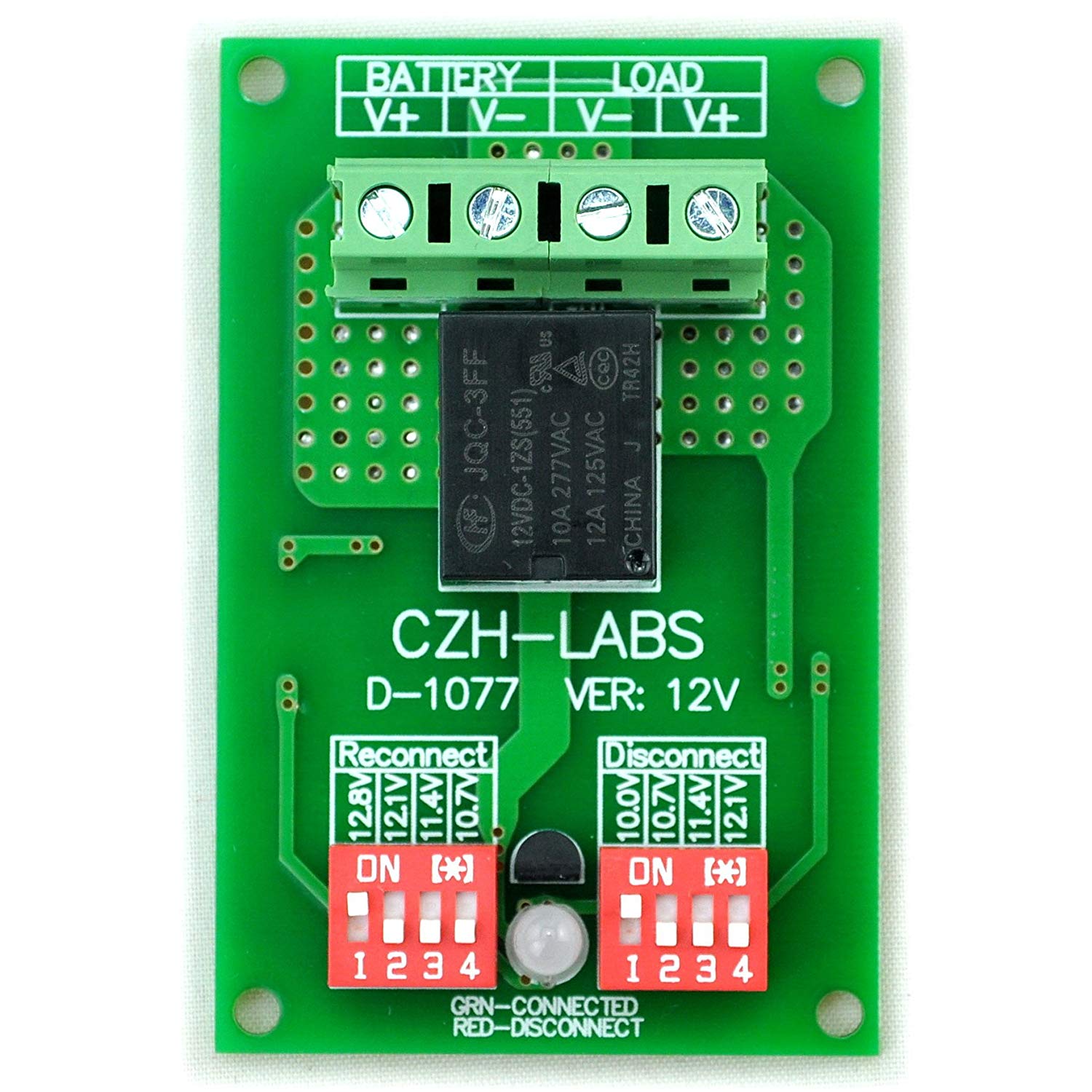 CZH-LABS Low Voltage Disconnect Module LVD, 12V 10A, Protect/Prolong ...