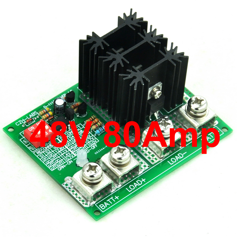 CZH-LABS Low Voltage Disconnect Module LVD, 48V 80A, Protect/Prolong ...
