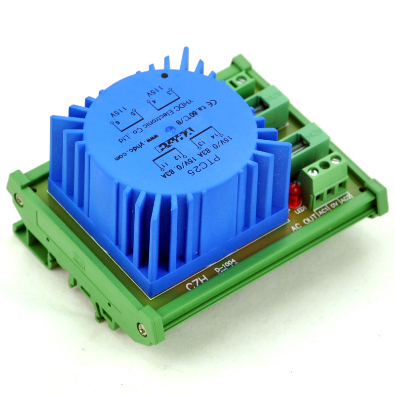 CZH P 230VAC, S 30VAC, 25VA DIN Rail Mount Toroidal Power Transformer ...