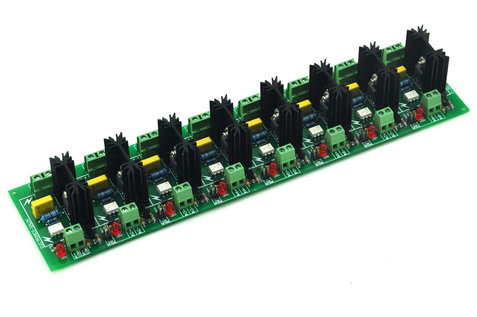 ELECTRONICS-SALON Eight Channel 6A SSR Module Board, in 4~32VDC, out ...