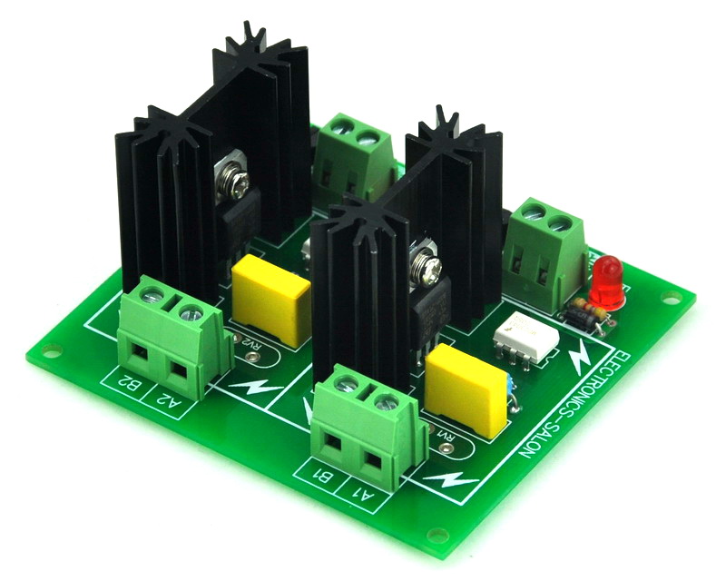 ELECTRONICS-SALON Two Channel 6A SSR Module Board, in 4~32VDC, out 100 ...