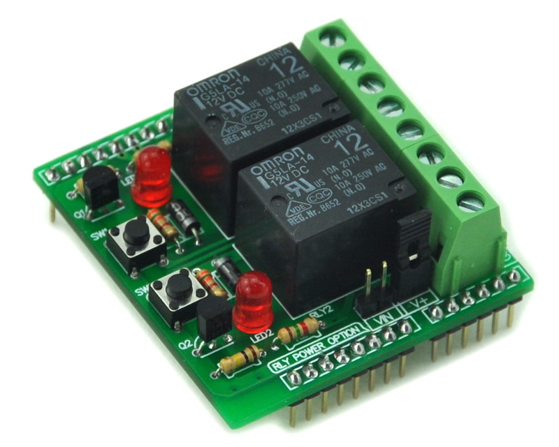 ELECTRONICS-SALON Dual SPDT Power Relay Module, for Arduino Project ...