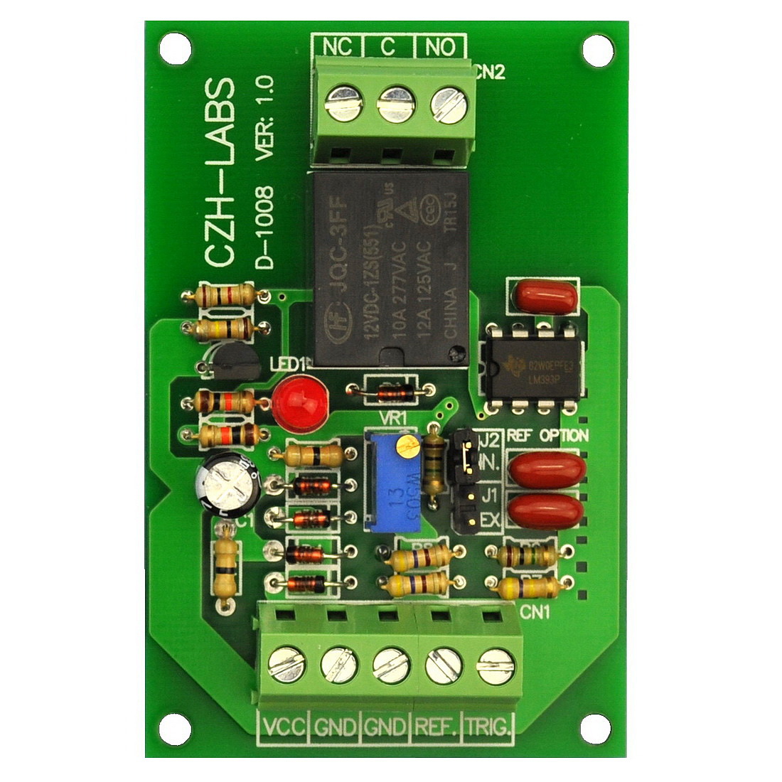 CZH-LABS Voltage Comparator Relay Board, DC12V, SPDT 10Amp Relay. CZH ...