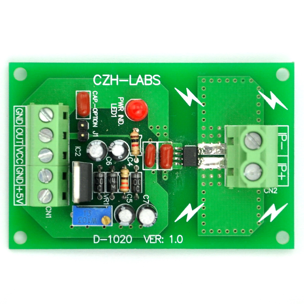 CZH-LABS Panel Mount +/-5Amp AC/DC Current Sensor Module Board, based ...