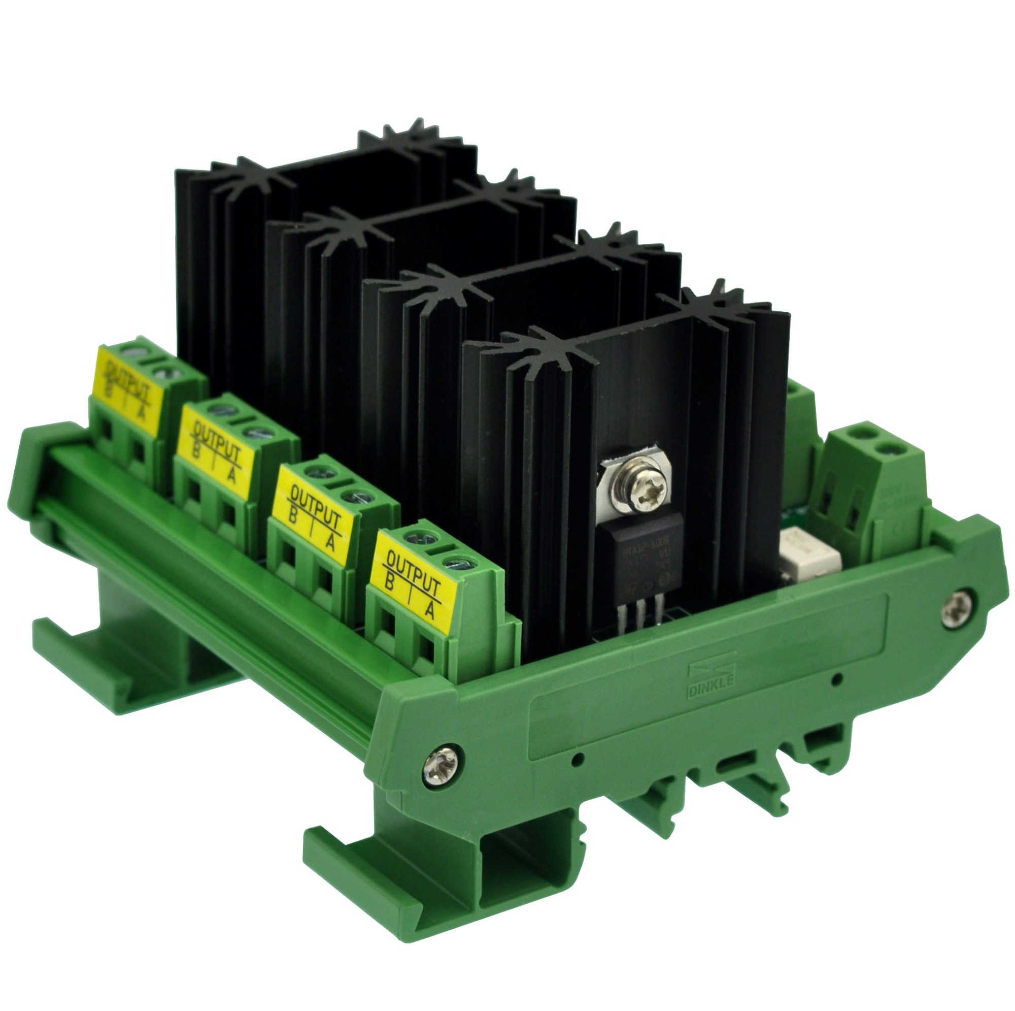 CZH-LABS DIN Rail Mount 4 Channel 8 Amp Solid State Relay SSR Module ...