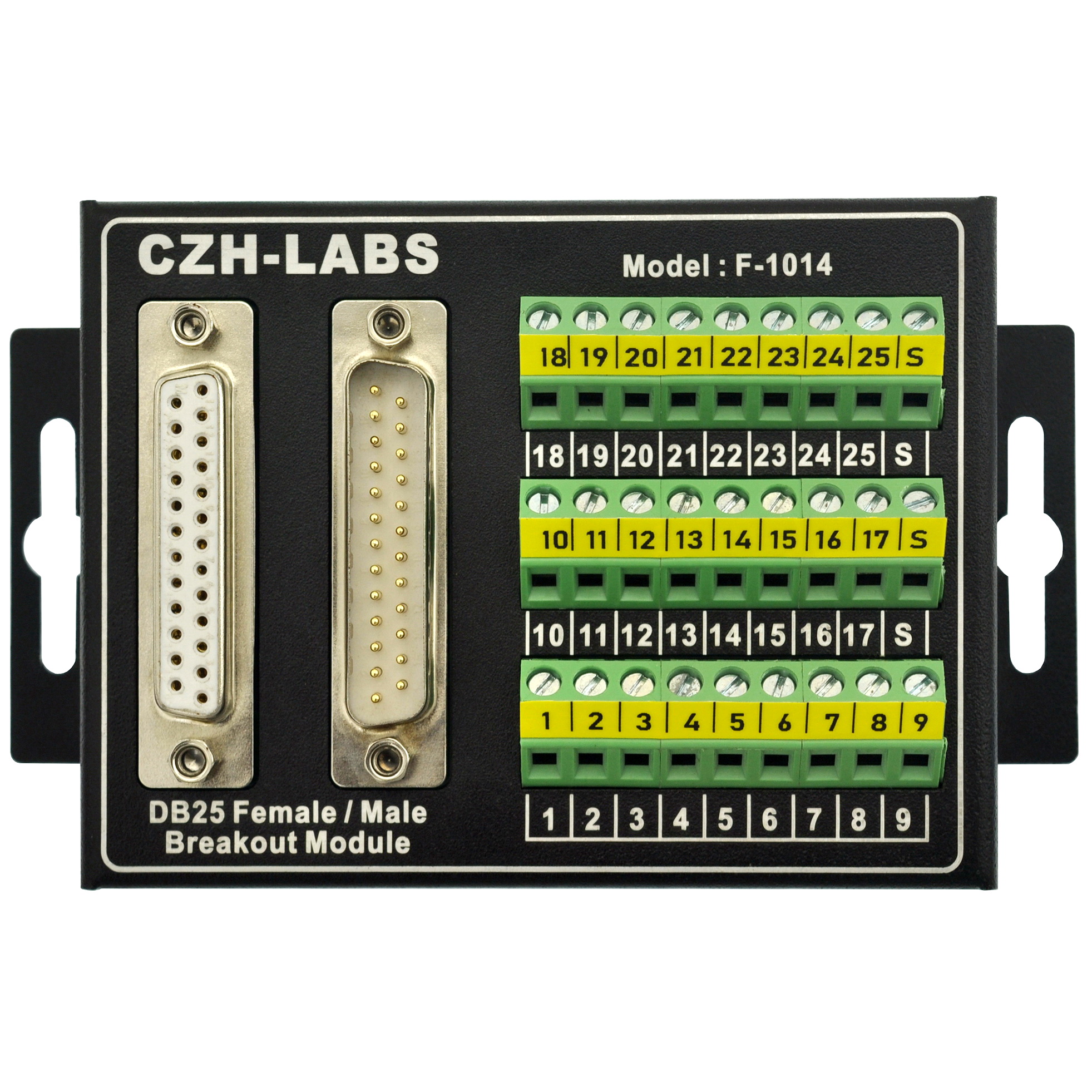 CZH-LABS D'SUB DB25 Male/Female Screw Terminal Block Breakout Interface ...