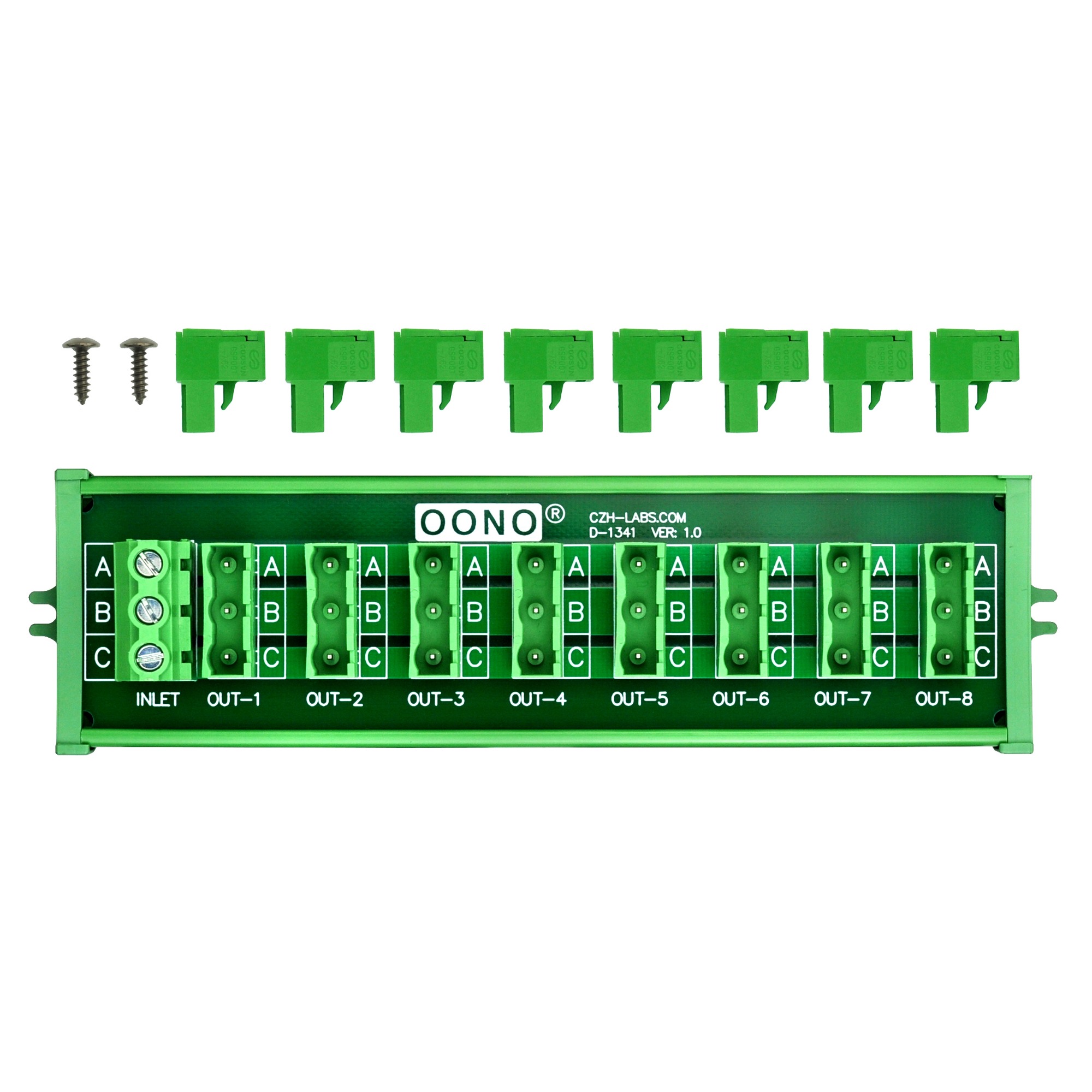 OONO Screw Mount 30A/300V 2x12 Position Pluggable Terminal Block ...