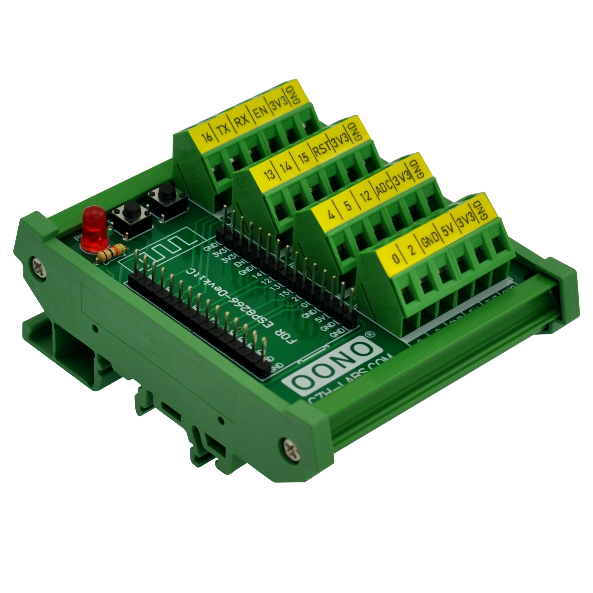 DIN Rail Mount Screw Terminal Block Breakout Module Board for ESP8266 ...