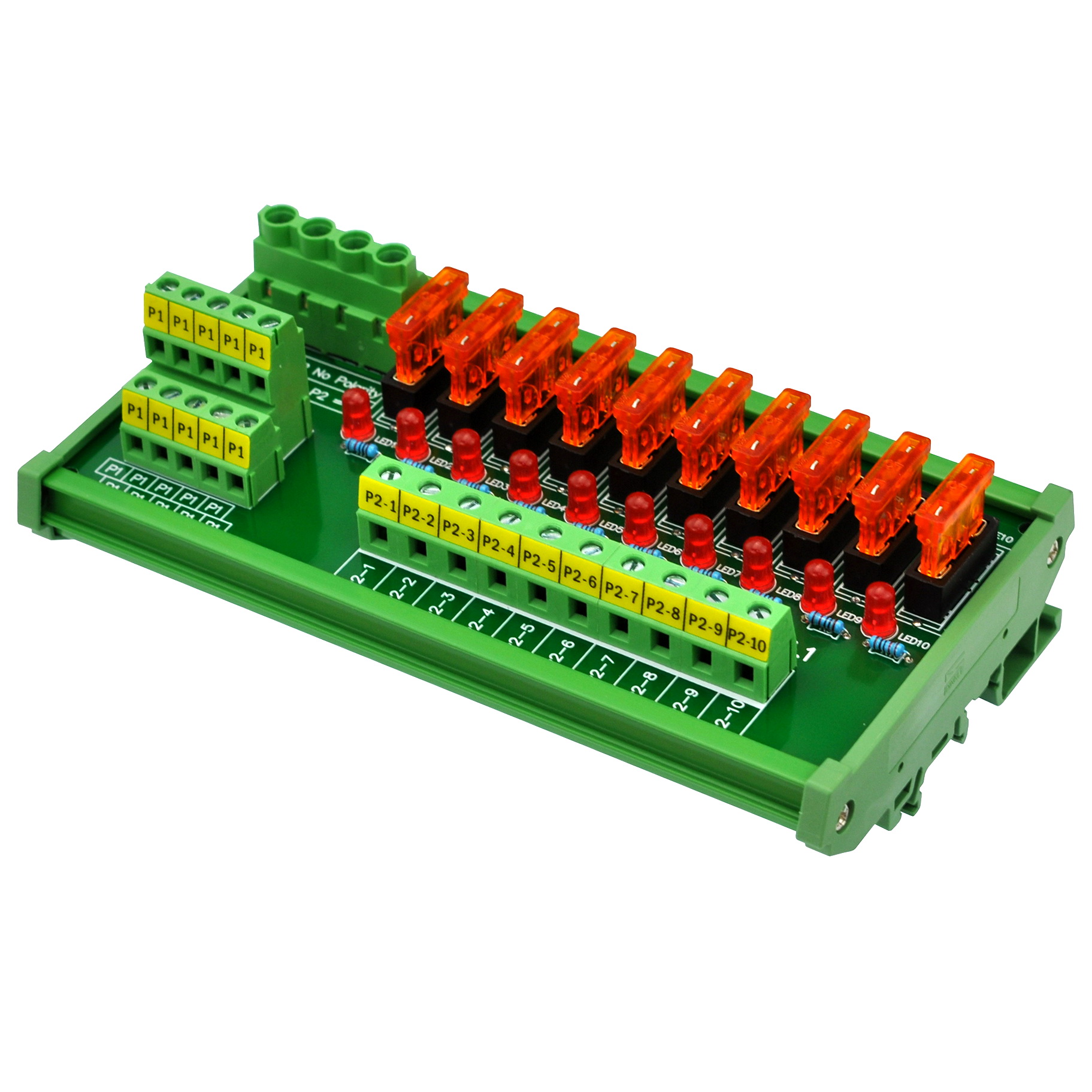 CZH-LABS AC/DC 5~32V Panel Mount 10 Position Power Distribution Fuse Module Board. CZH-LABS D ...