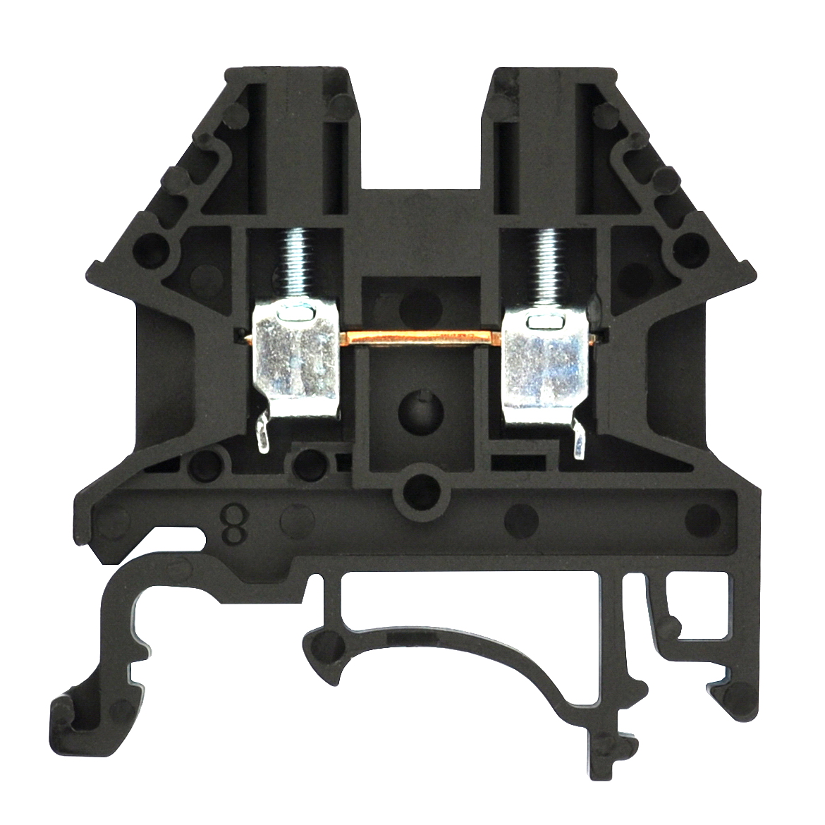 Dinkle DK2.5N-BK DIN Rail Screw Terminal Block - Black