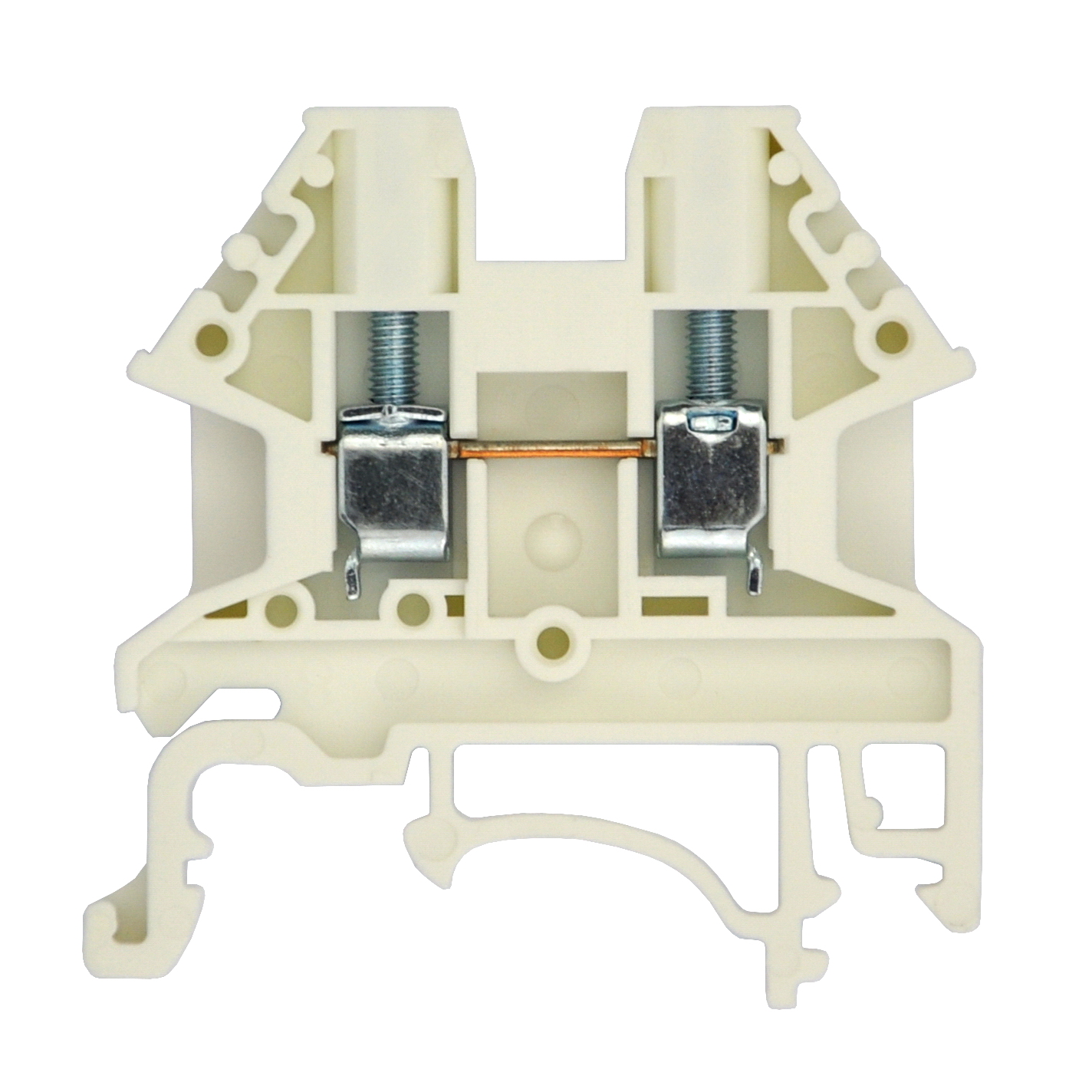 Dinkle DK2.5N-WE DIN Rail Screw Terminal Block - White