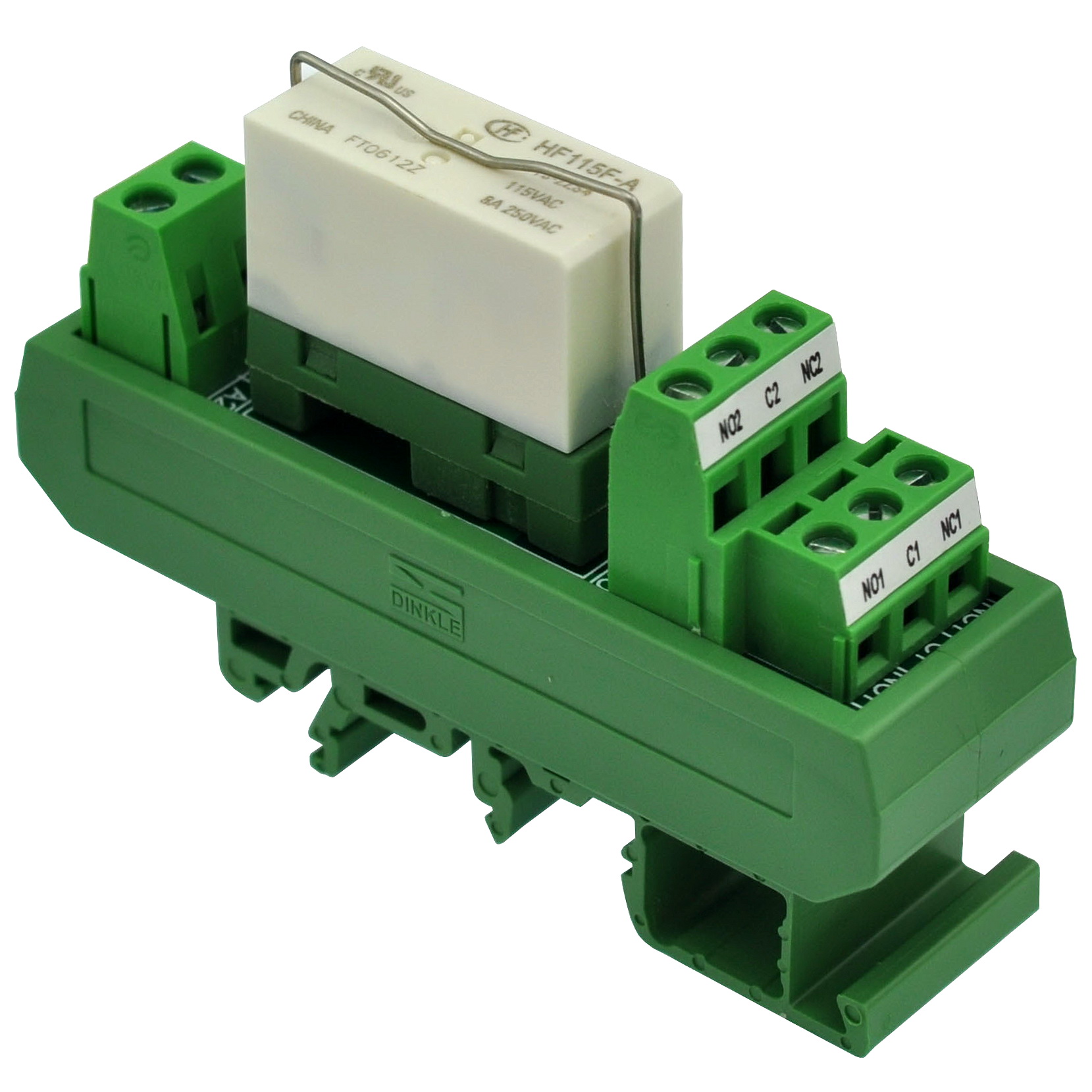 ELECTRONICS-SALON AC 115V Slim DIN Rail Mount 8Amp DPDT Power Relay ...