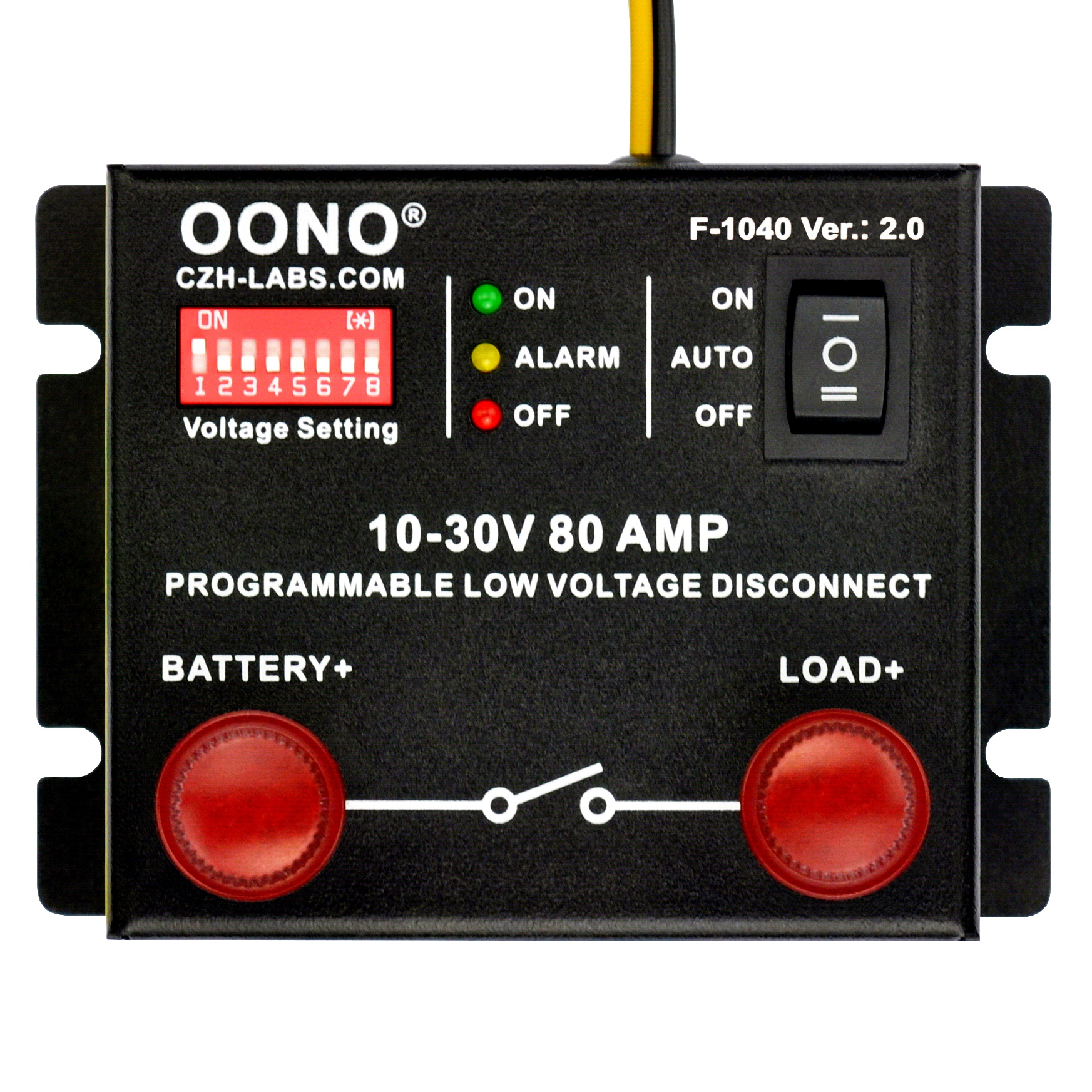 10 to 30V 80Amp Low Voltage Disconnect LVD Module, for 12V 18V 24V Battery